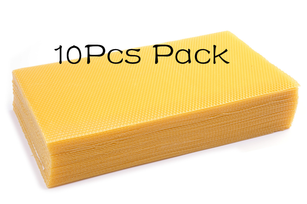 10 Pcs of Beekeeping natural Bee Wax Foundation Sheet - BeePlaza ...